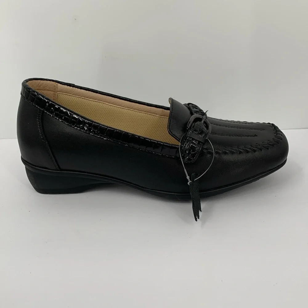 Hoopoe | Shoes | Hoopoe Claire Comfort Flats Ortholite Black Leather ...